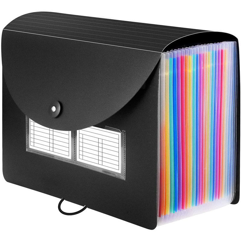 CHAMPIONS 24 Pockets Expanding File Folder With Blank Labels, According ... CHAMPIONS 24 Pockets Expanding File Folder With Blank Labels, According ...